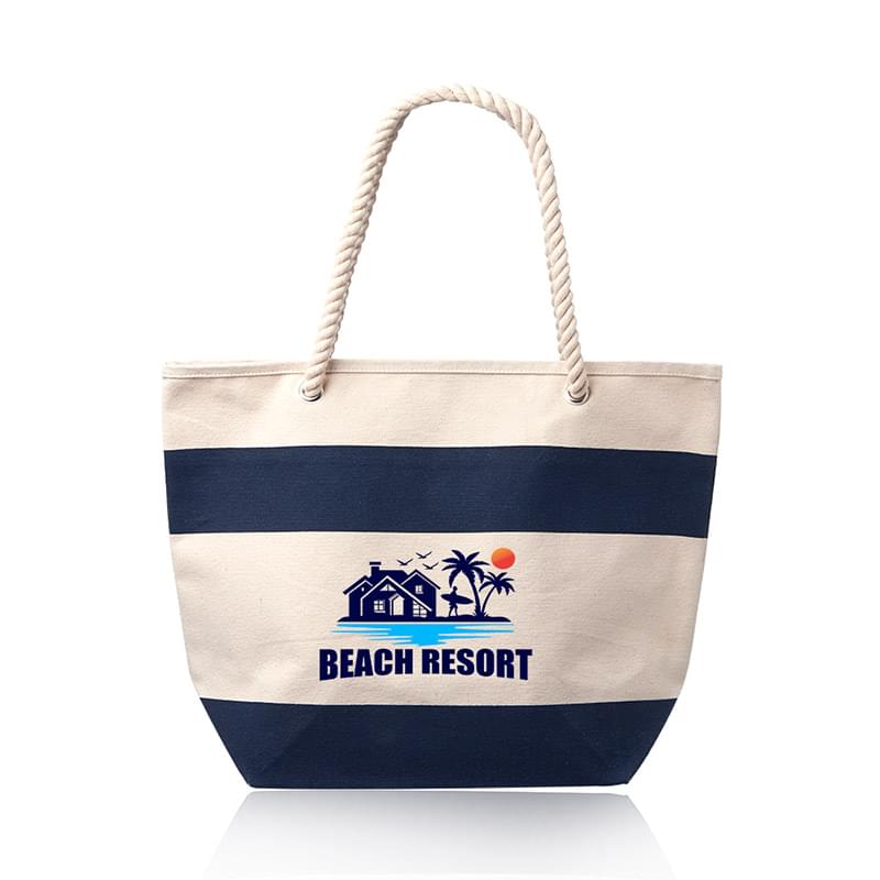 Striped Canvas Tote Bags with Rope Handles | MyShopAngel Promotional ...